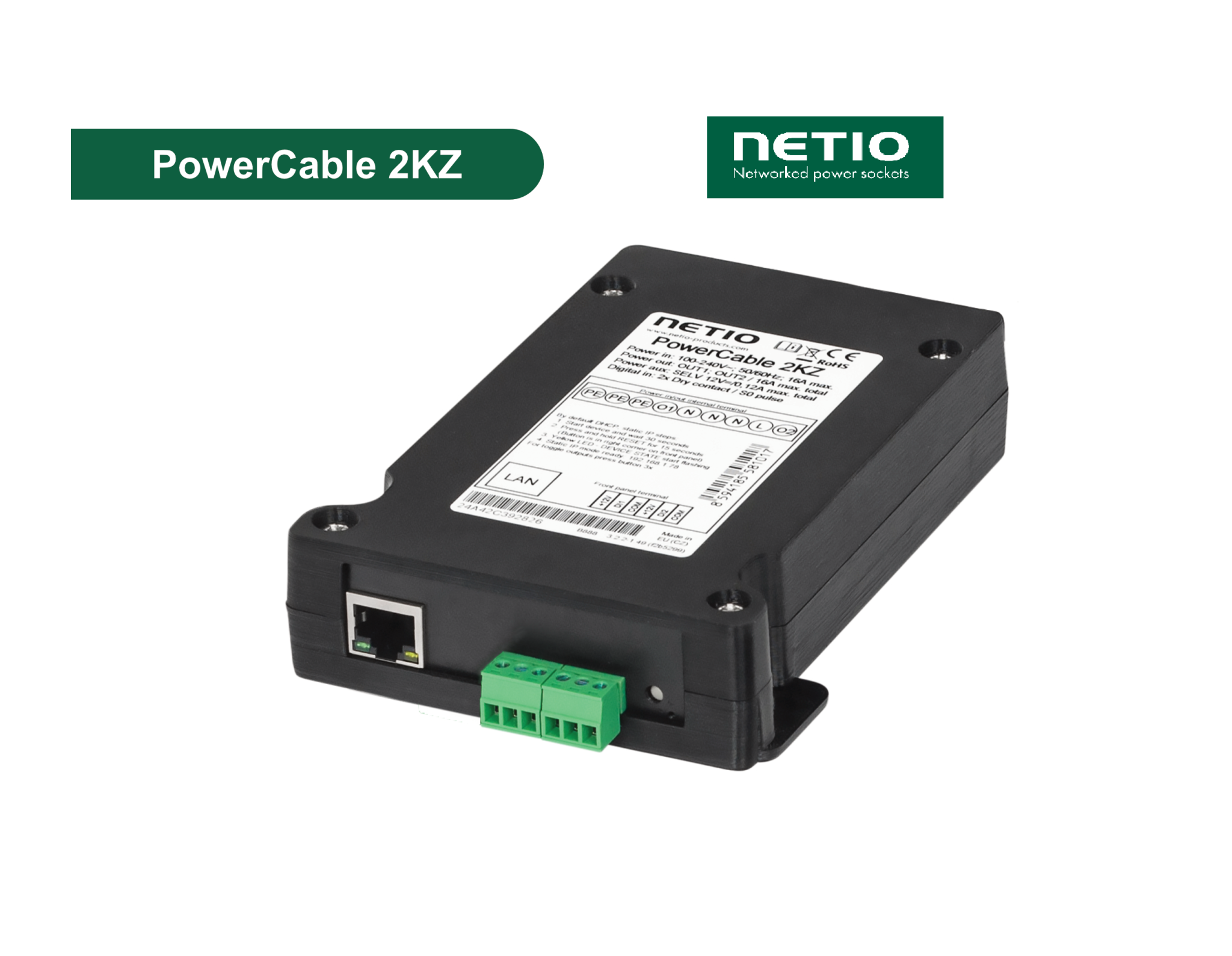 کنترل جریان برق Netio مدل PowerCable 2KZ